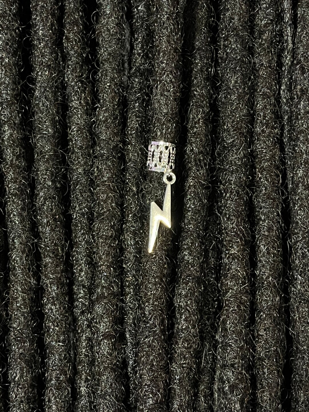Silver Lightning Bolt Hair Jewelry for Traditional Locs, Braids ...