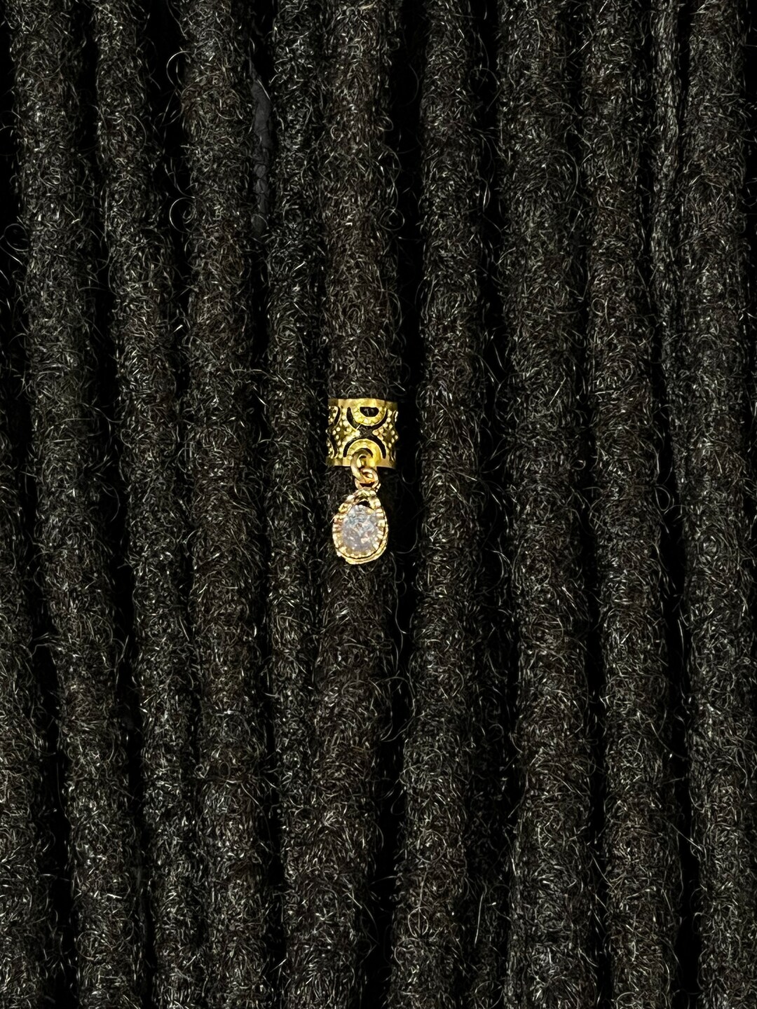 Gold Diamond Hair Jewelry for Traditional Locs, Braids, Extensions and ...