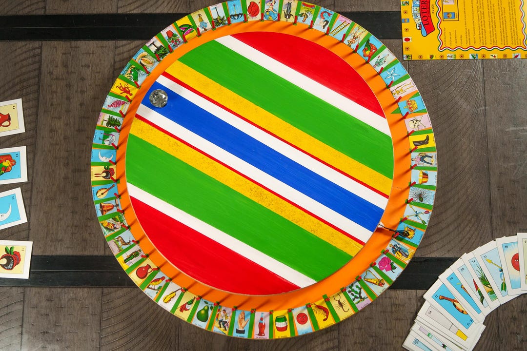 Loteria Roulette Mexican Lottery Ruleta Game Spin Wheel Multiple ...