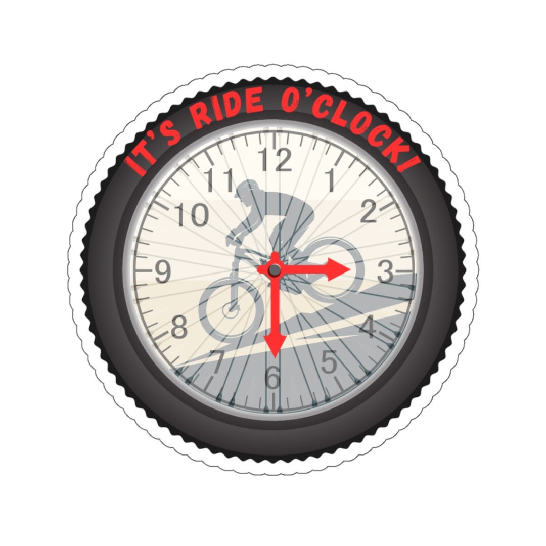 It's Ride O'clock Mountain Bike Sticker, Mountain Bike Badge, Mountain ...