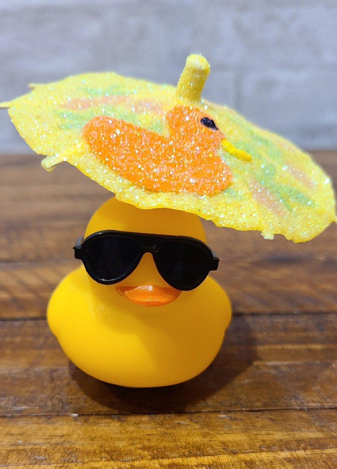 Rubber Duck Gamer Duck With Sunglasses Handmade Umbrella And Stand T For The Duck Lover