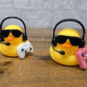 Yellow Rubber Duck, PC Gamer Duckie With Headset and Controller. Cute ...