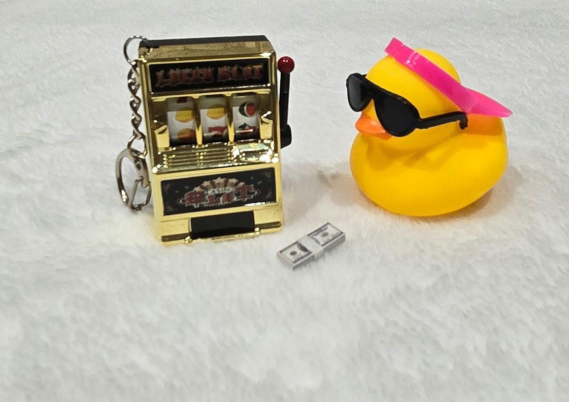 Yellow Rubber Duck, Casino Gamer Duck, Slot Machine Duck,lucky Duck ...