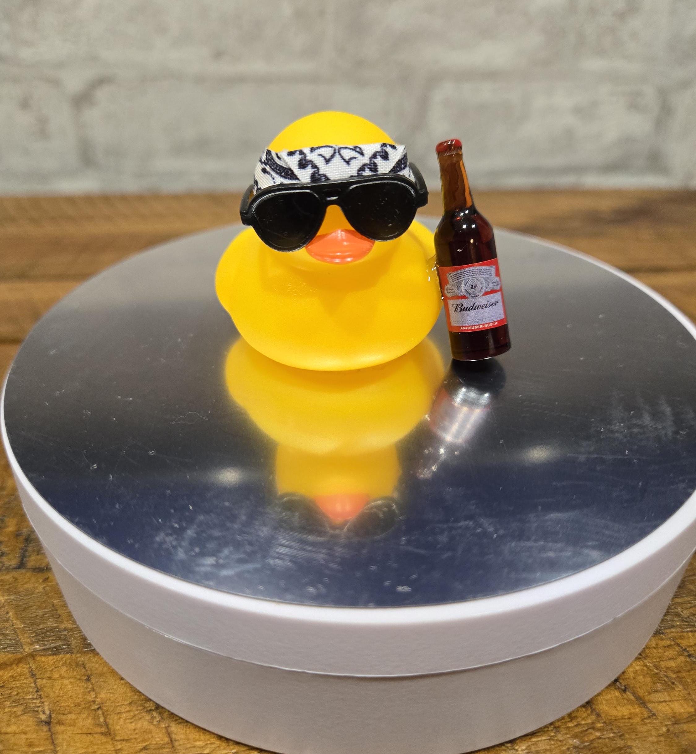 Yellow Rubber Duck, Duck With Bandana and Beer. Cute Gift for a Jeep ...