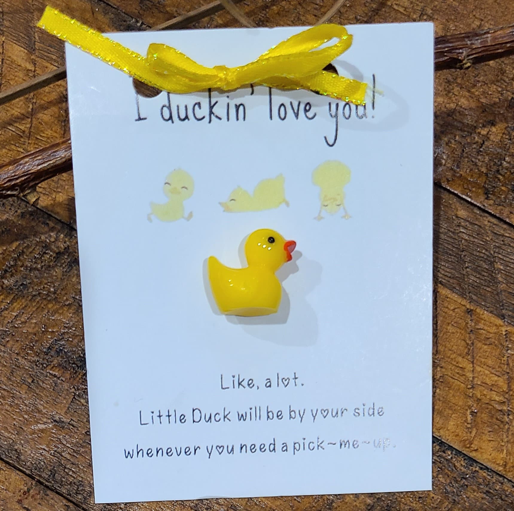 I Duckin Love You, Good Luck Duck, Love Card, Emotional Support, Pocket ...