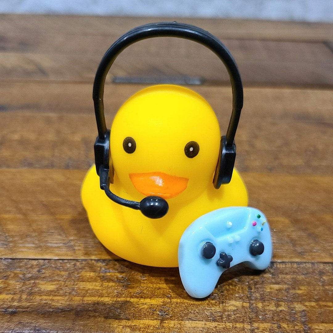 Yellow Rubber Duck, PC Gamer Duckie With Headset and Controller. Cute ...