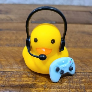 Yellow Rubber Gamer Duckie, Headset and Controller - Etsy