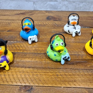 Yellow Rubber Duck, PC Gamer Duckie With Headset and Controller. Cute ...