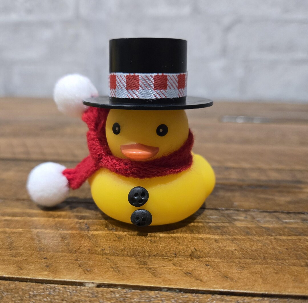 Christmas Yellow Rubber Duck, Santa Duck, Holiday Duck, With Red Hat ...