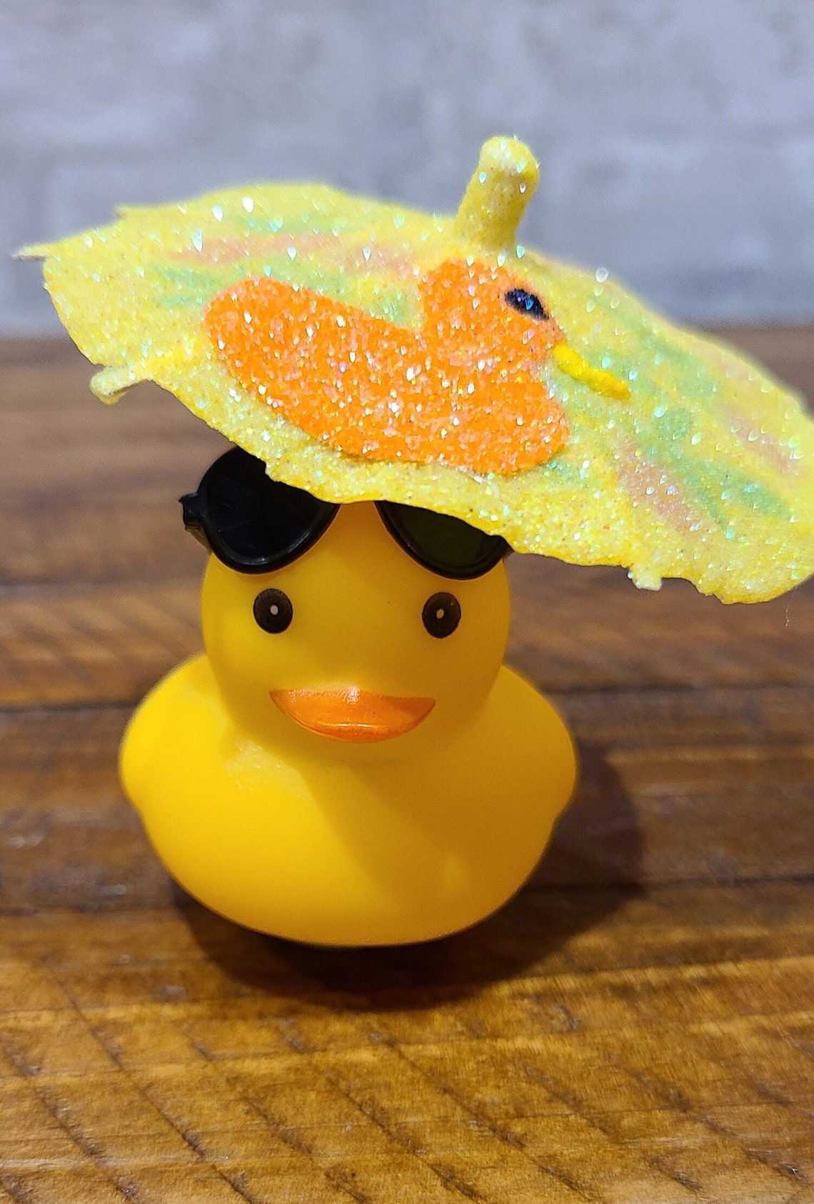 Rubber Duck, Gamer Duck, With Sunglasses, Handmade Umbrella and Stand ...