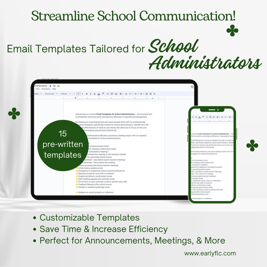 Email Templates for School Administrators - Etsy