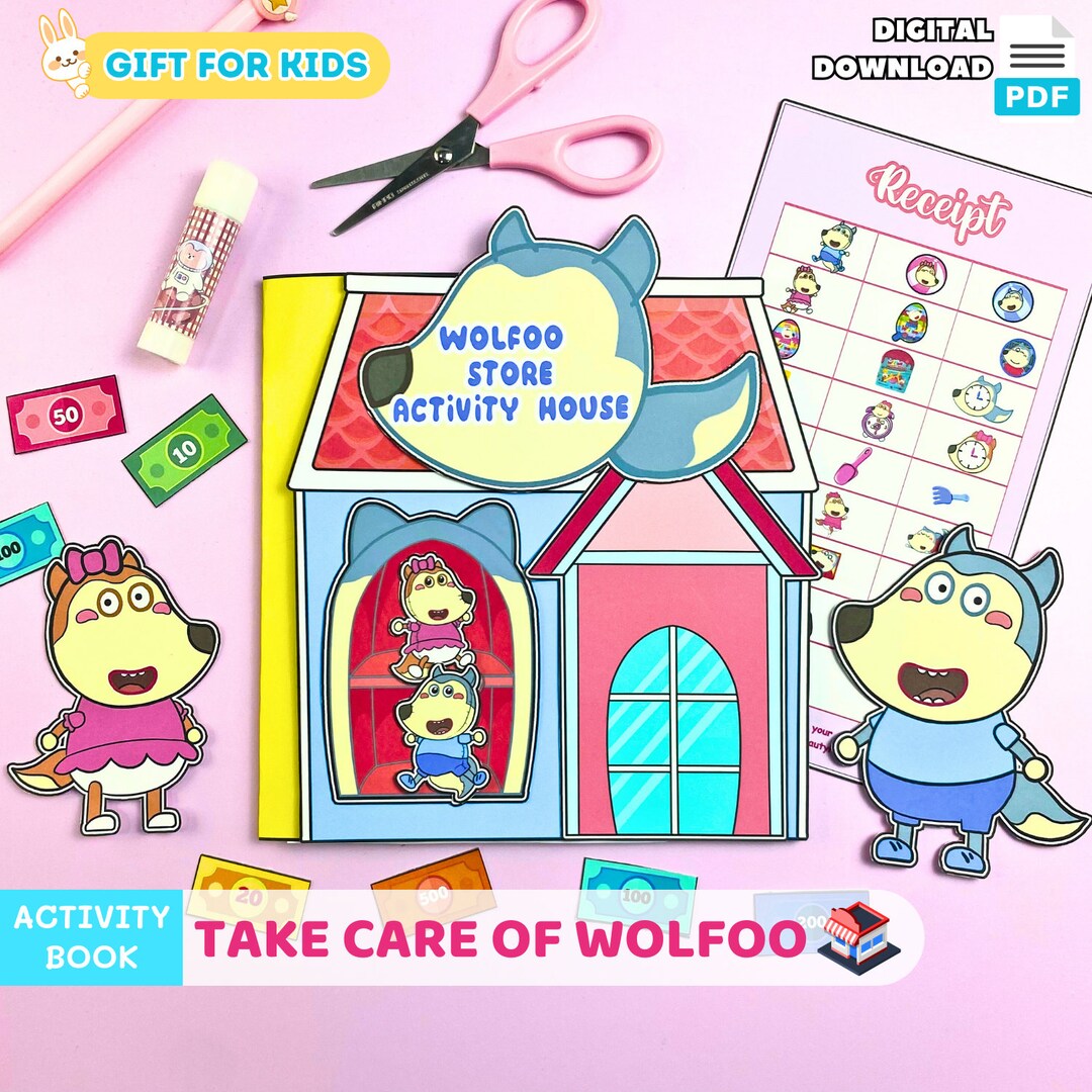 Printables Dollhouse Wolfoo Store, Busy Book, Quiet Book, DIY Crafts ...