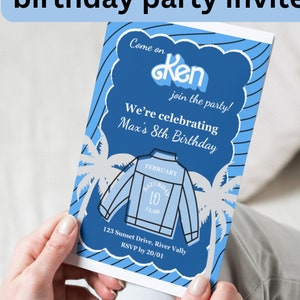 Ken from Barbie Birthday Party Invite 2 Designs - Etsy