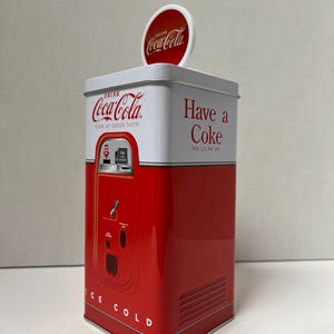 Coca-cola Embossed Vending Machine Coin Bank Piggy Bank - Etsy