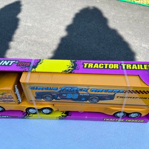 Nylint Semi Tractor Trailer Circle Track Racers Hauler, Pressed Steel ...