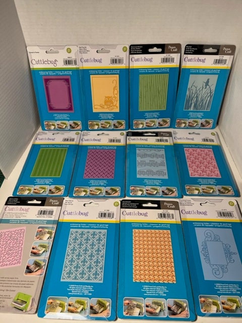 Provo Craft Cuttlebug A2 Embossing Folders, Borders, Floral, Scrolls ...