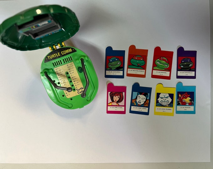 1991 Playmates TMNT Turtle Comm Communicator With All 8 Cards, Working ...