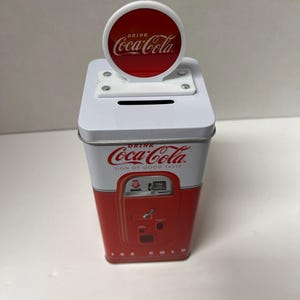 Coca-cola Embossed Vending Machine Coin Bank Piggy Bank - Etsy