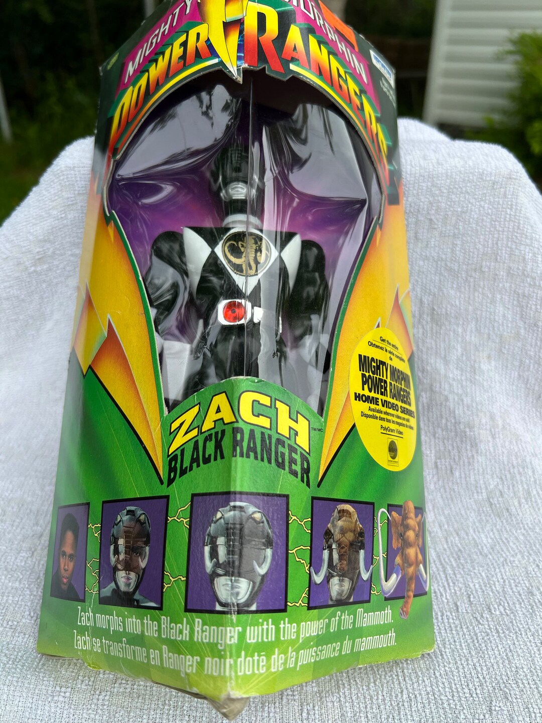 Vintage 1994 Mighty Morphin Power Rangers Zack Black. Irwin Toys #22001 ...