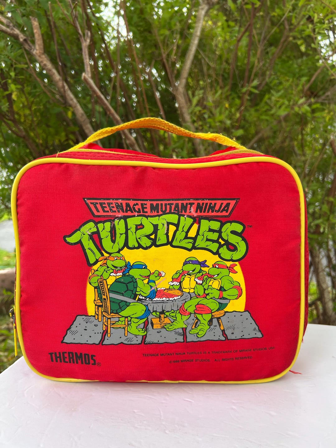 Vintage Teenage Mutant Ninja Turtles Soft Thermos Lunchbox 1988 Mirage ...