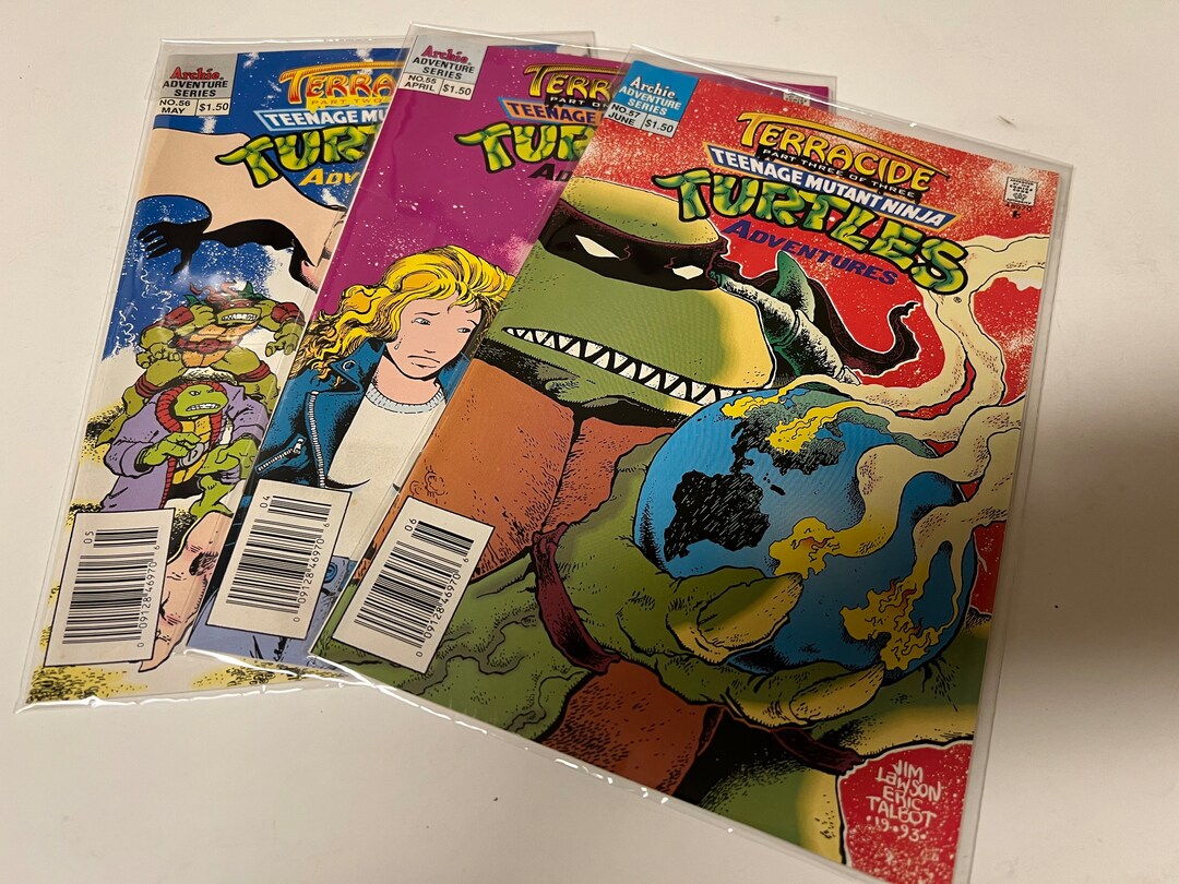 1994 Teenage Mutant Ninja Turtles TMNT 55 56 57 VF/NM Terracide Part 1 ...