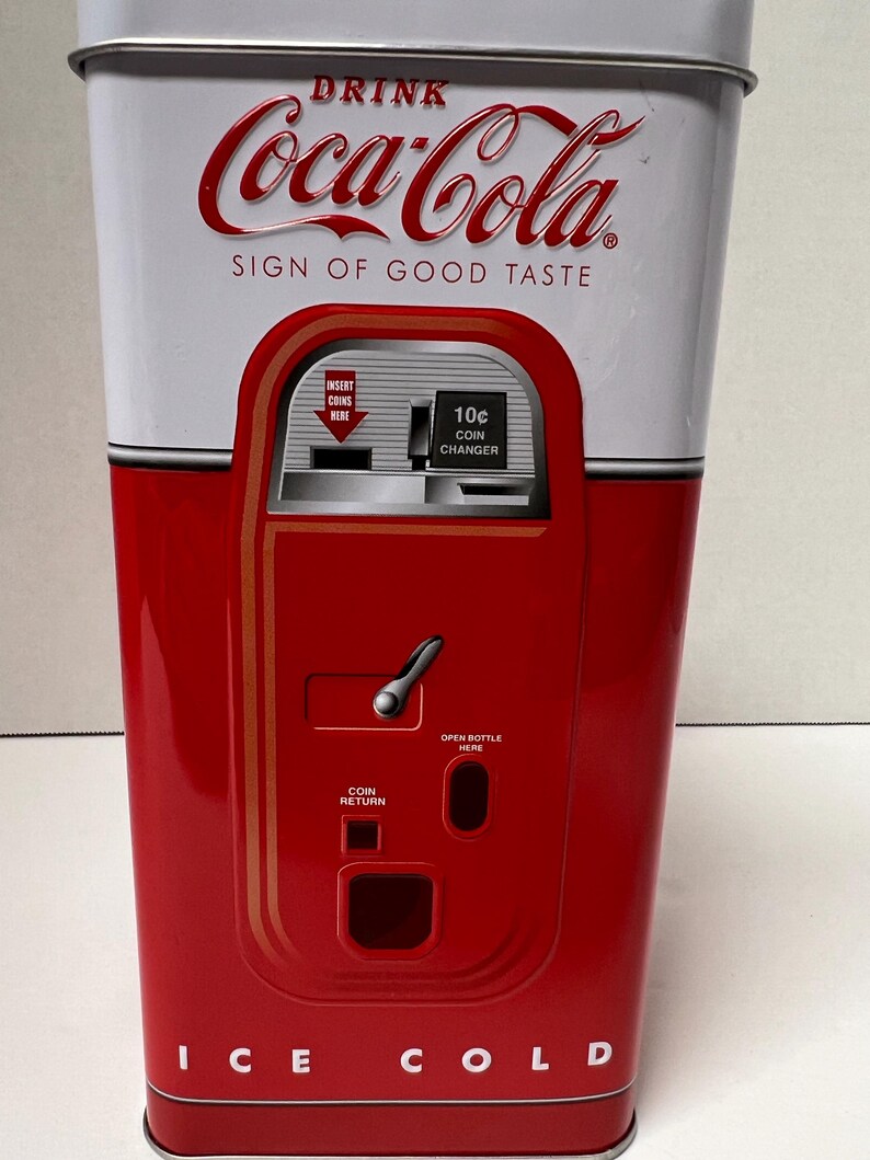 Coca-cola Embossed Vending Machine Coin Bank Piggy Bank - Etsy