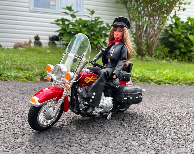Barbie on Motorcycle, 1994 Toy State Turbo Chopper Road Freedom ...