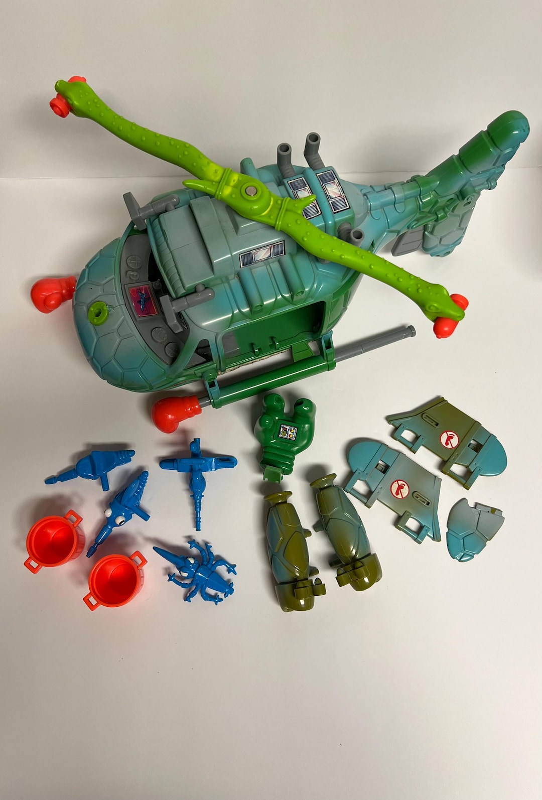 Ninja Turtles Vintage TMNT Helicopter Vehicle 1990, Near Complete - Etsy