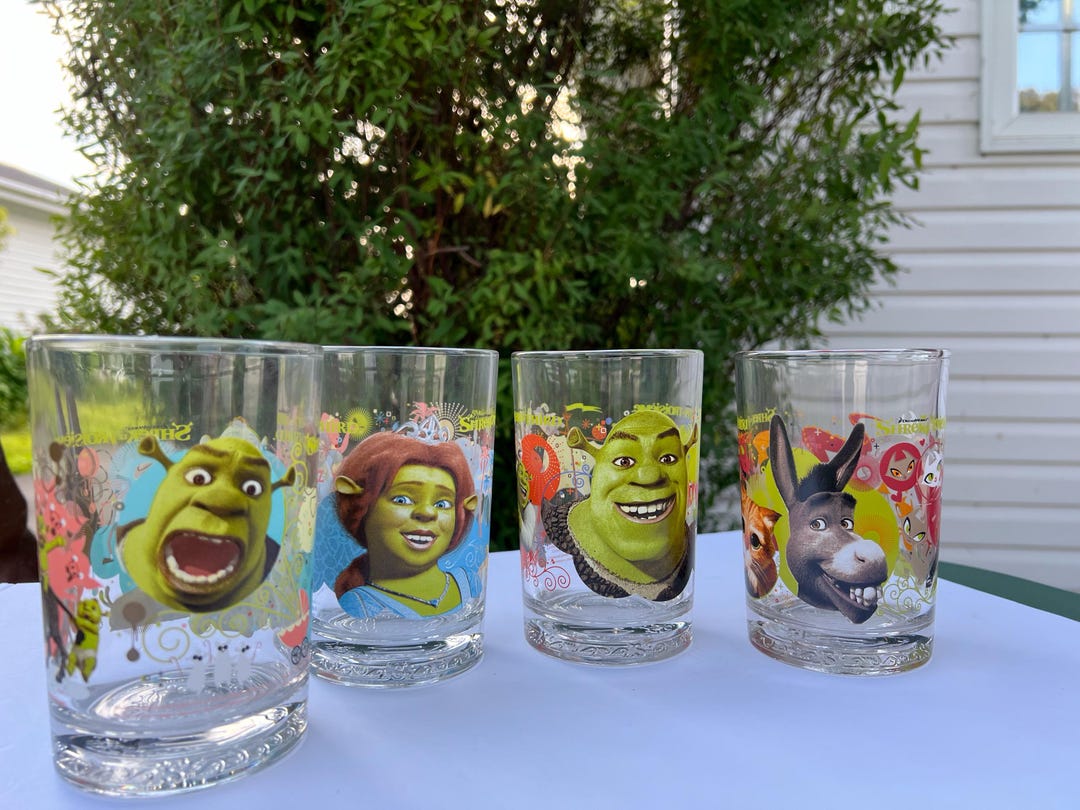 Set of 4 Shrek the Third Drinking Glasses - Mcdonalds NEW Unsed - Etsy
