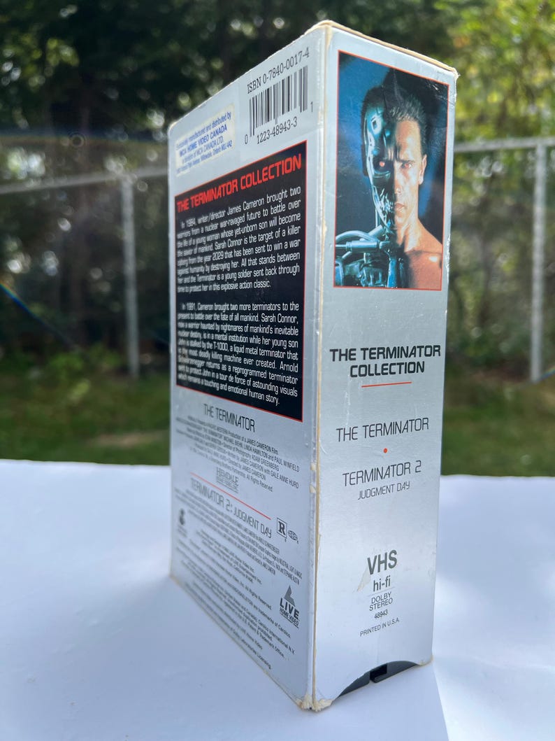 The Terminator Collection VHS Movie 2-tape Set Arnold Schwarzenegger - Etsy