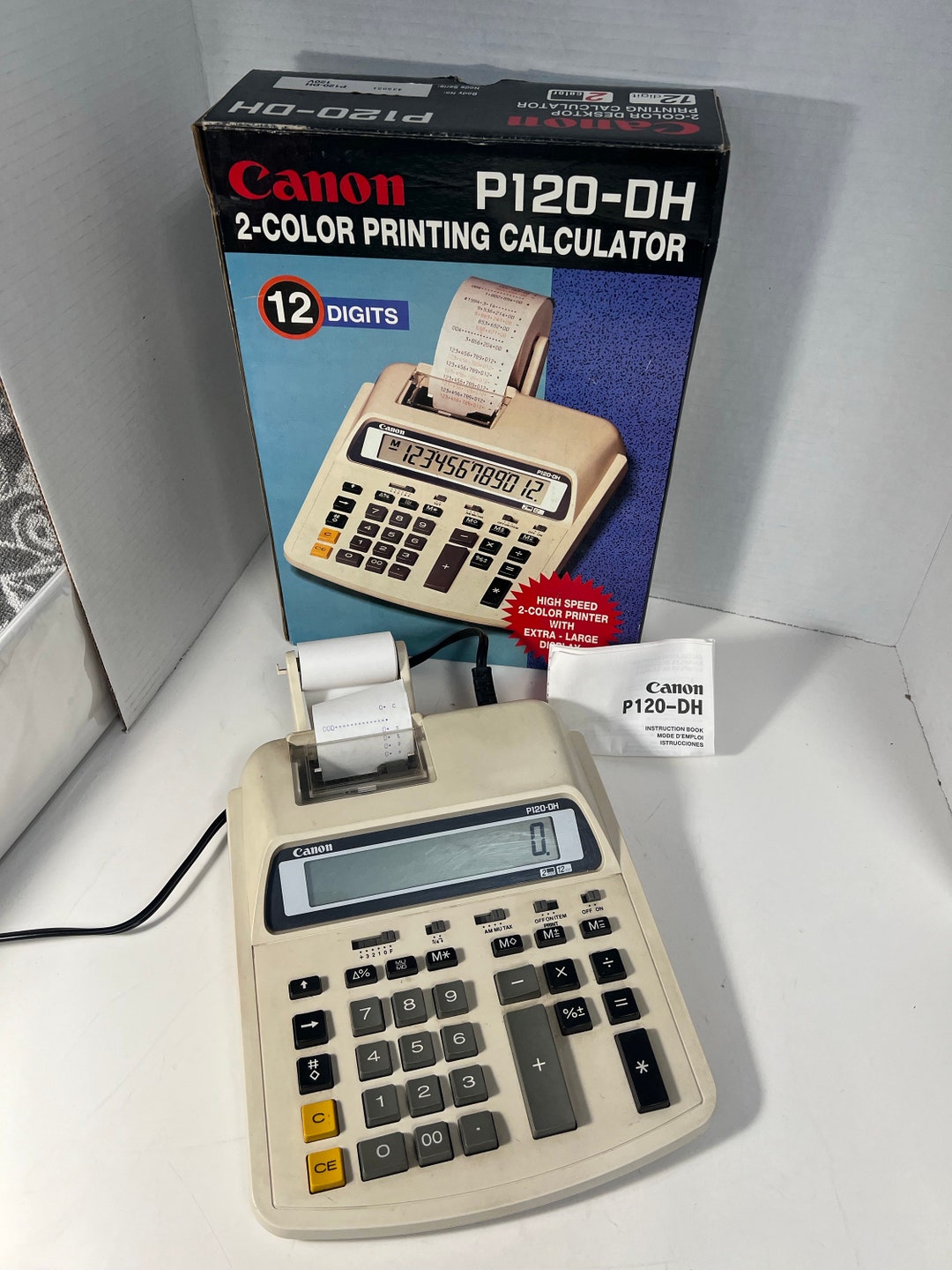 Vintage Canon Electric Calculator Adding Machine P120-DH. Preowned ...