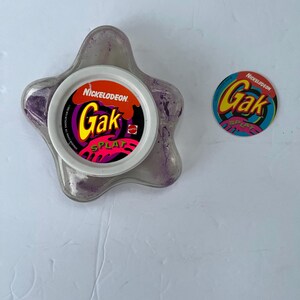 Gak Splat NICKELODEON MATTEL 1992 Vintage Made in Italy Purple Gak & 1 ...