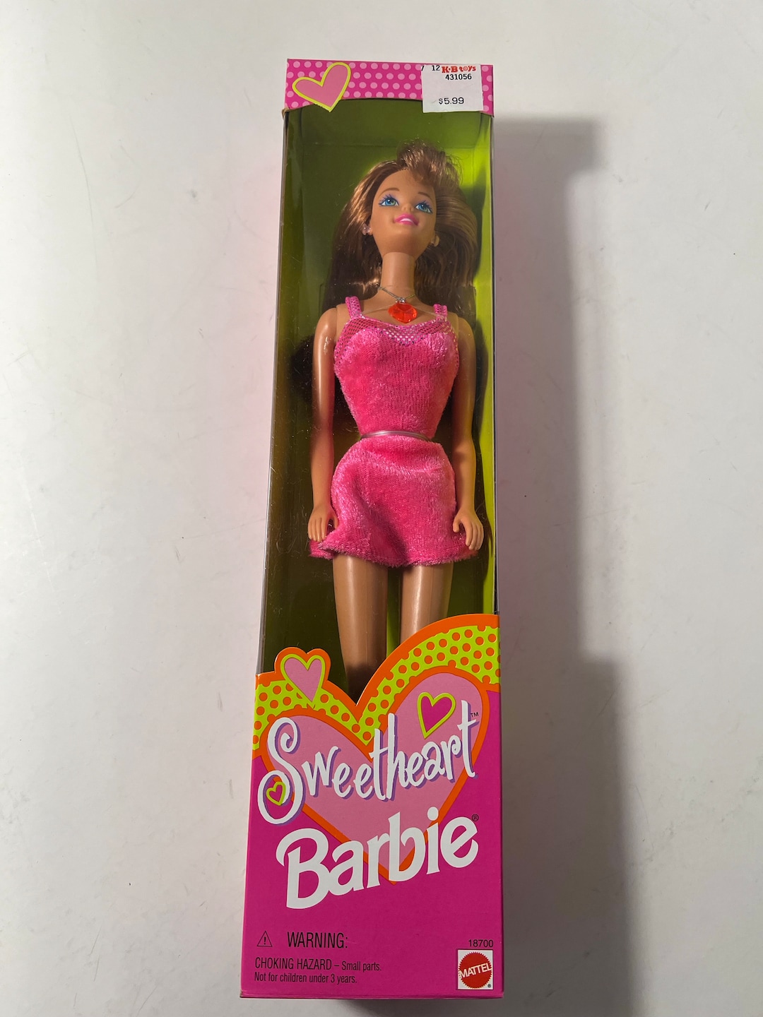 Barbie Sweetheart Brunette Doll Pink Dress Mattel 1997. NRFB - Etsy