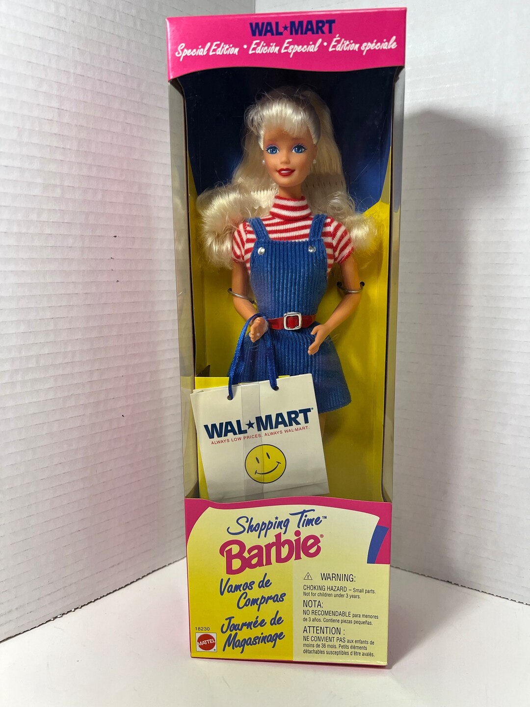 Vintage Shopping Time Wal-mart Special Edition Barbie Doll 1997 Mattel ...