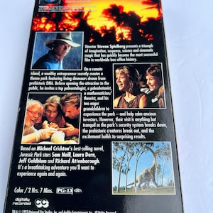 Jurassic Park VHS 1994 Jurassic Park Steven Spielberg. BX28 - Etsy