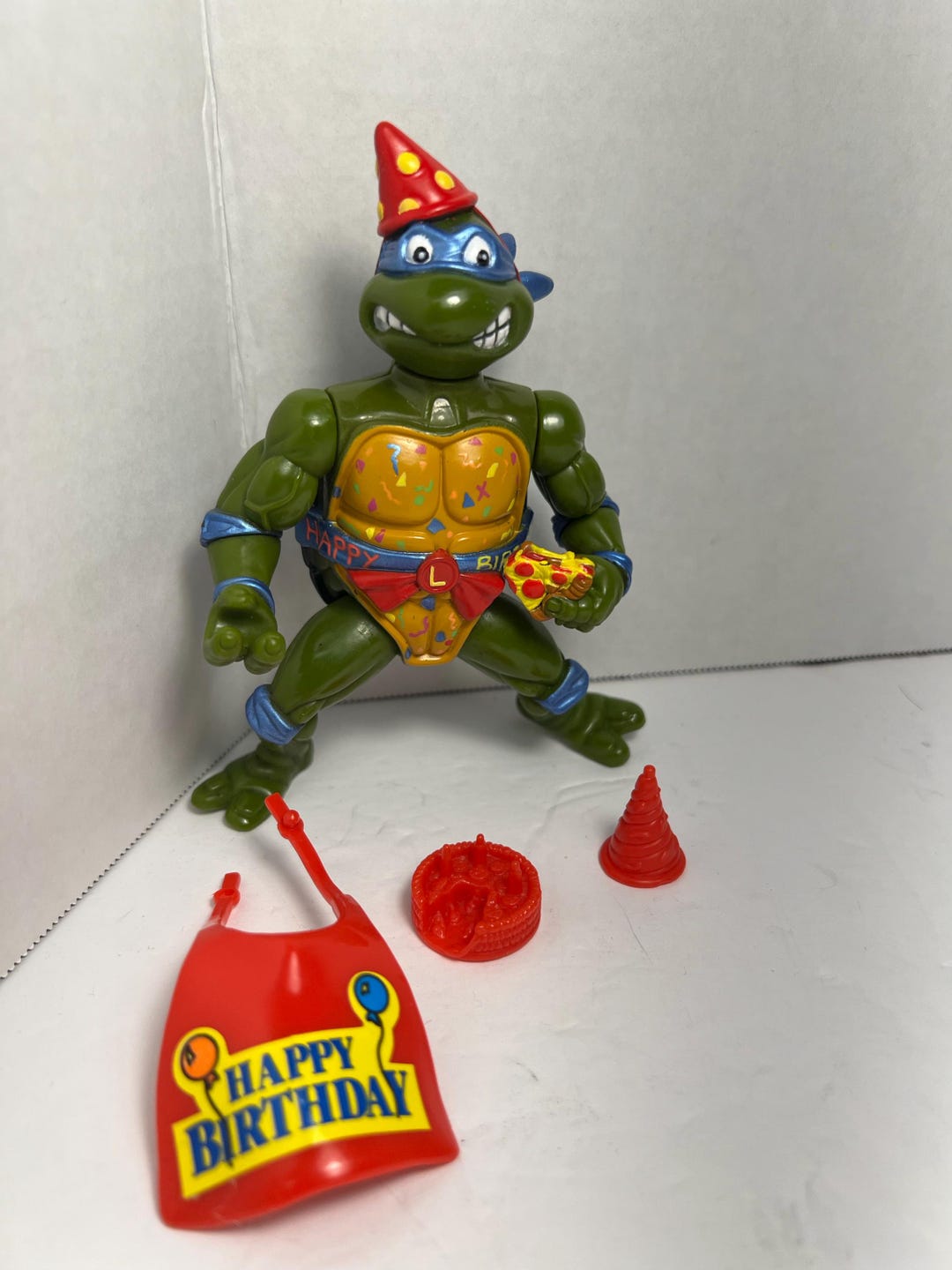 1992 Teenage Mutant Ninja Turtles TMNT Bodacious Birthday Leo 100% ...