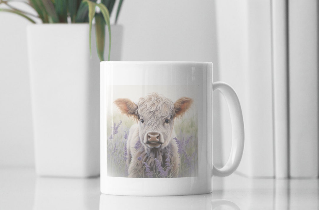 Baby Highland Cow Mug, Cow Coffee Mug, Highland Cow, Highland Cow ...