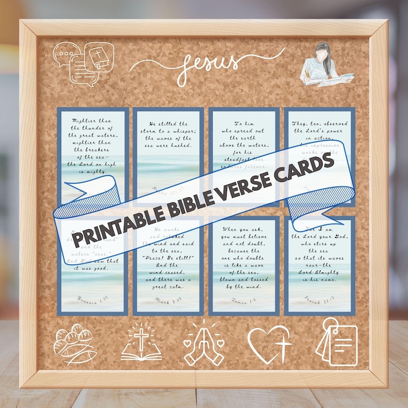 Bible Verse Printable Scripture Cards Watercolor Prints for Prayer ...