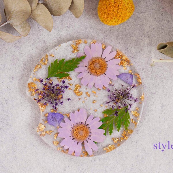 Resin Flower Coaster - Etsy
