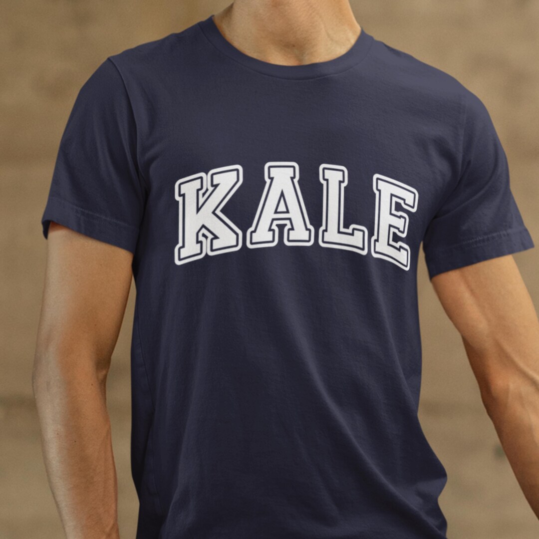 Classic Kale Short Sleeve T-shirt College Tee Unisex Graphic Shirt Food ...