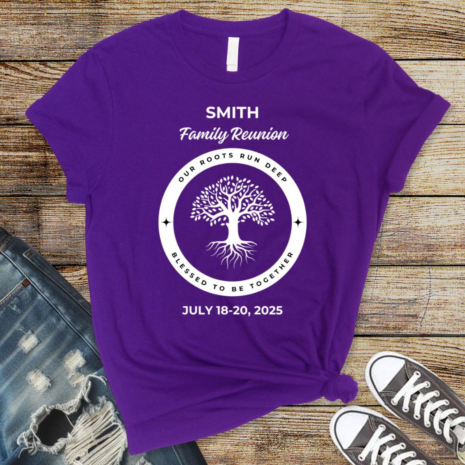 Personalized Family Reunion T-shirts Our Roots Run Deep Unisex Short ...