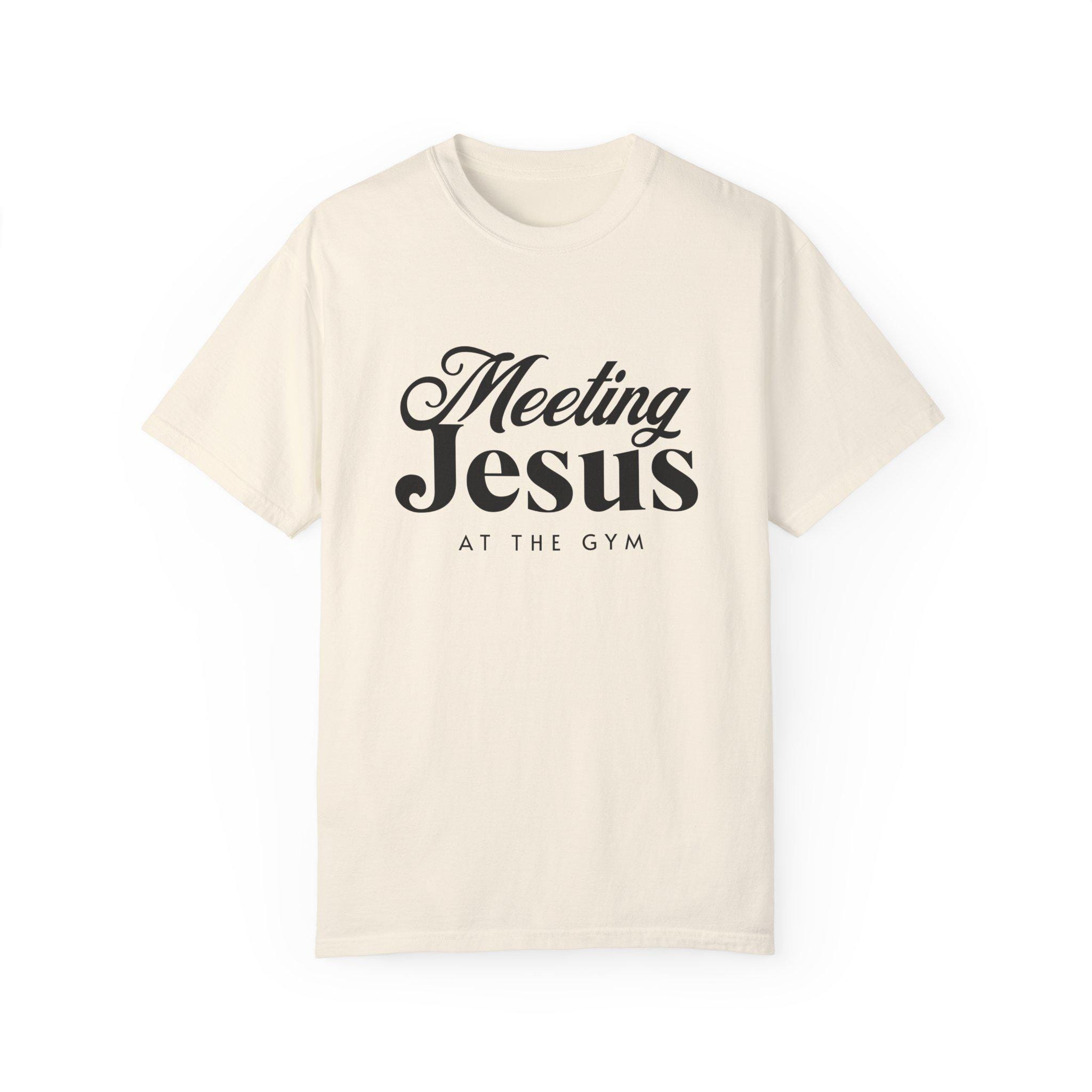 Meeting Jesus at the Gym Christian Athlete T-shirt Workout Motivation ...