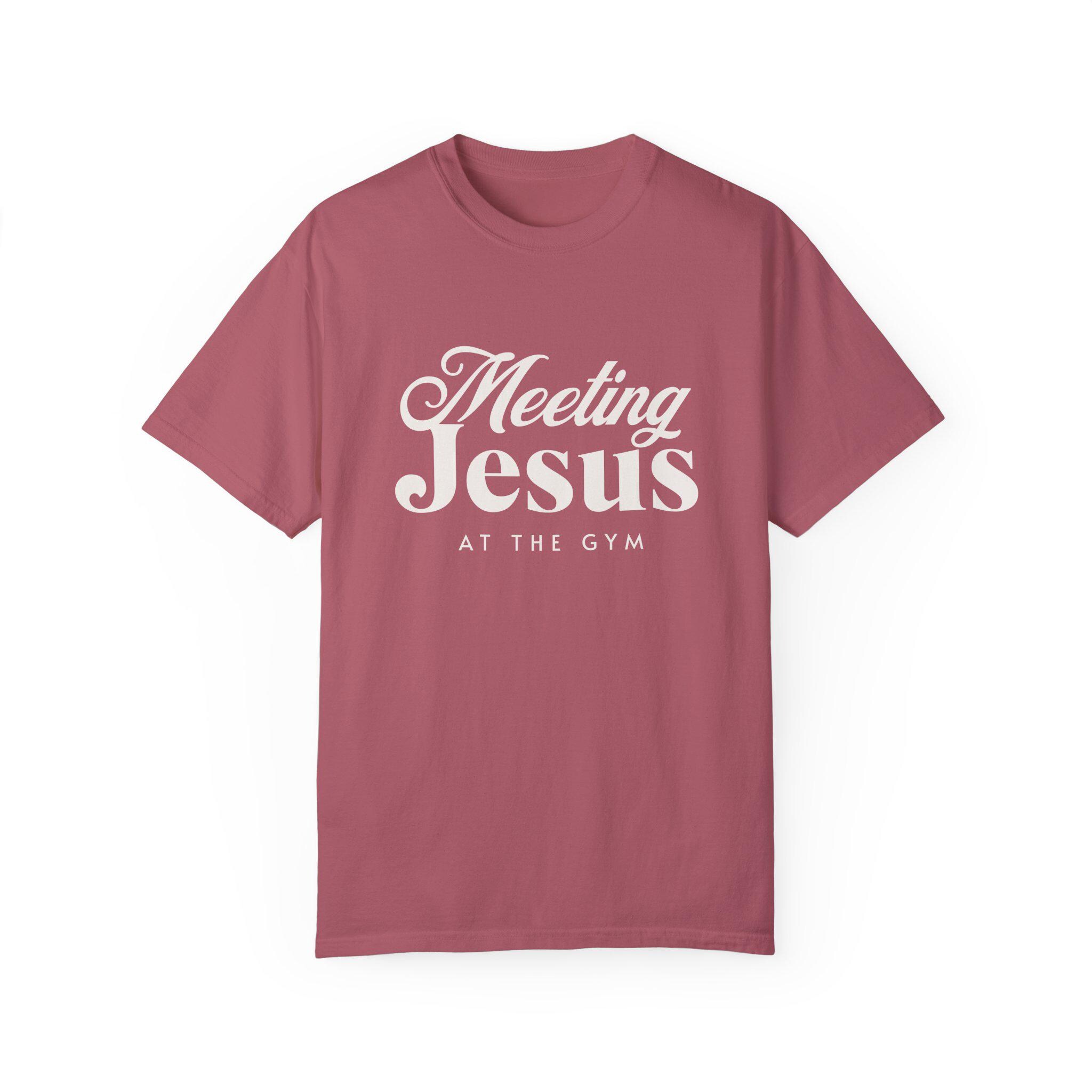Meeting Jesus at the Gym Christian Athlete T-shirt Workout Motivation ...