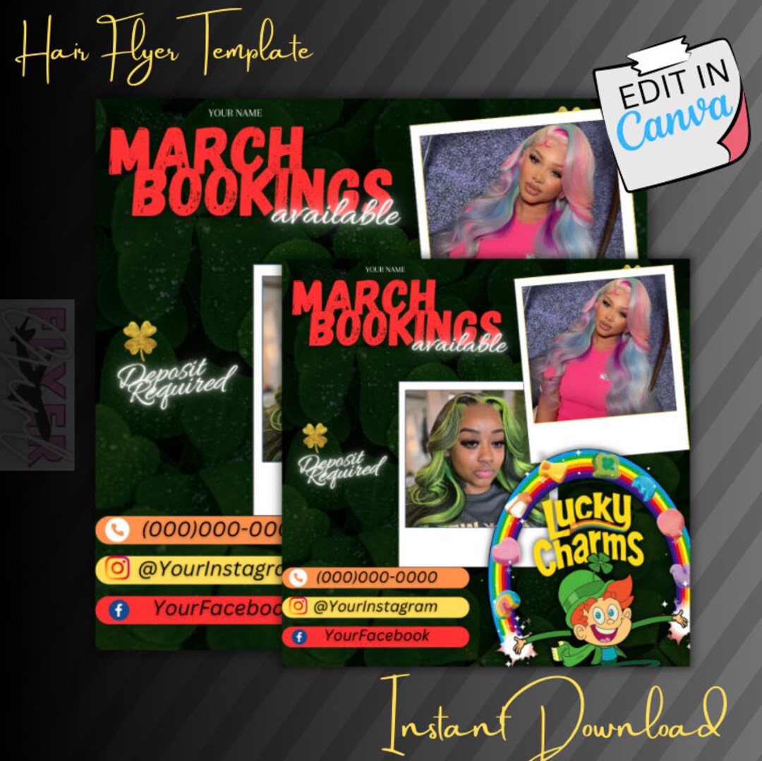 March Booking Flyer, March Flyer, March Books, St.patricks Day Flyer ...
