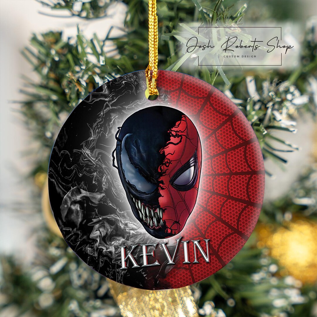 Personalized Spiderman Ceramic Ornament, Custom Spidey Christmas ...