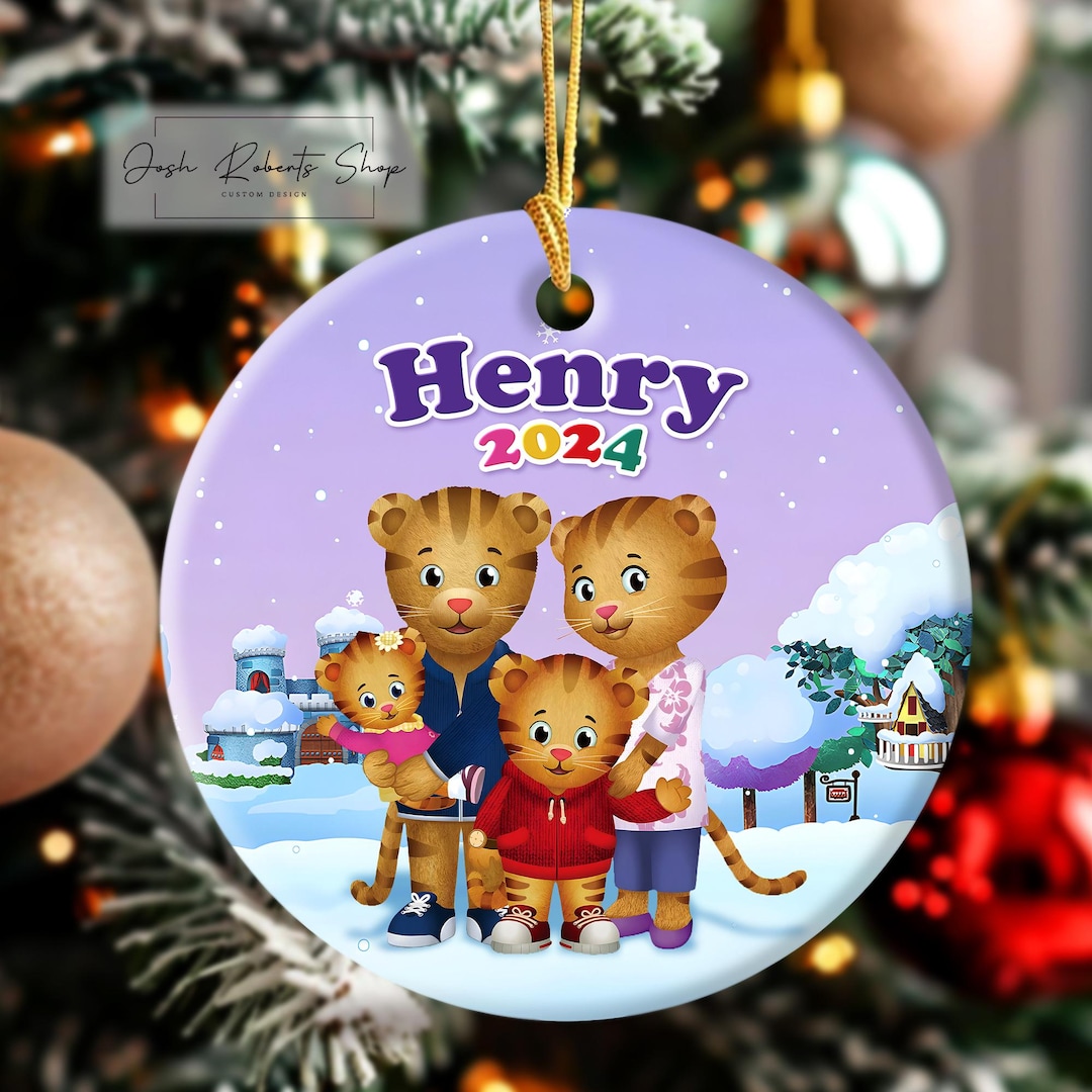 Personalized Daniel Tiger Ceramic Ornament, Custom Daniel Tiger ...