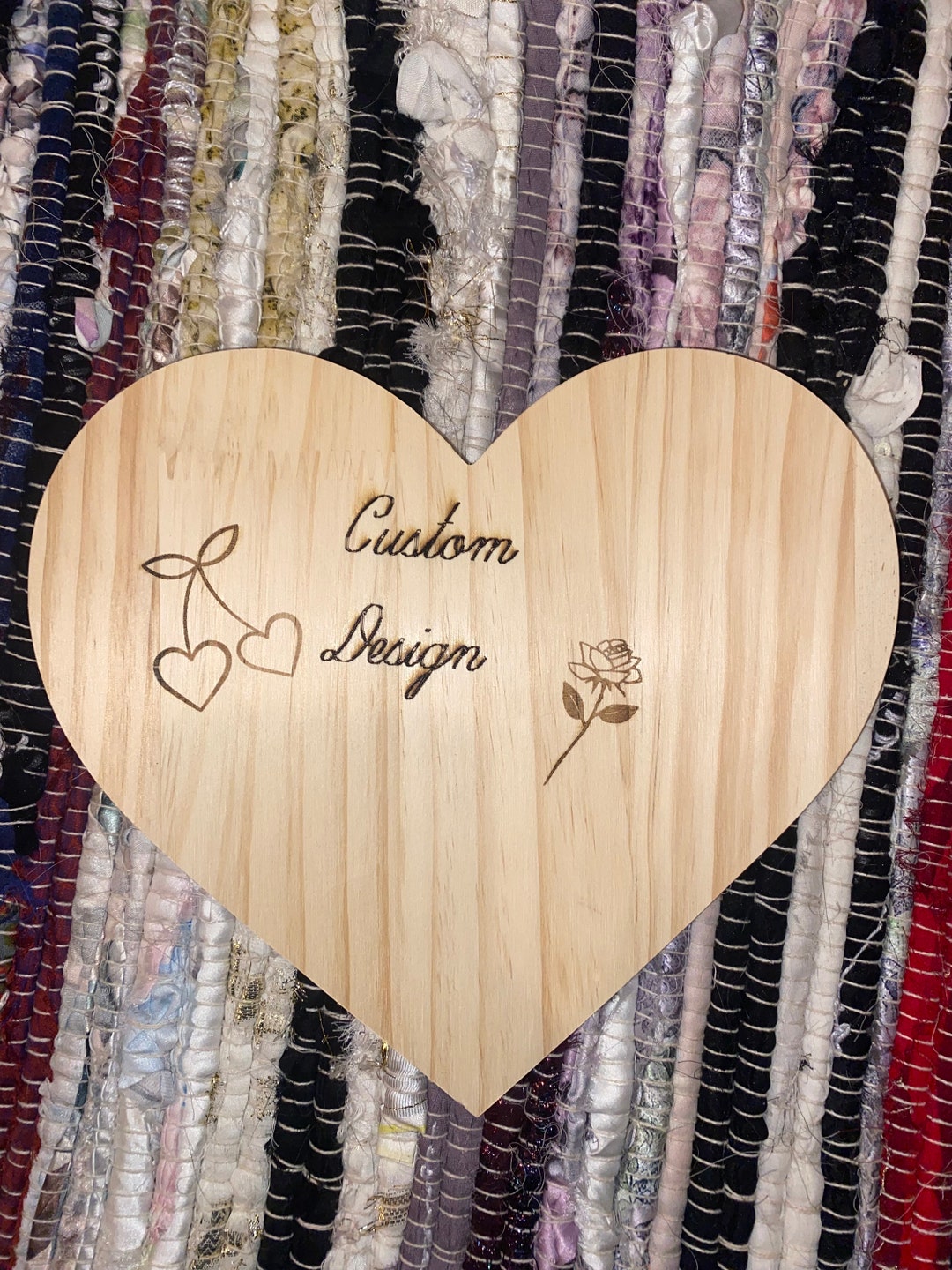 CUSTOM Wood Engraving HEART Shape Valentines Day - Etsy