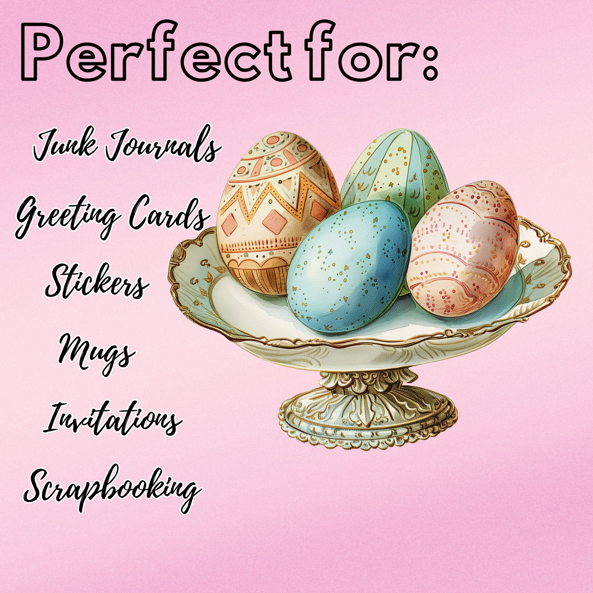 Watercolor Vintage Easter Clipart, 15 PNG Easter Clipart, Easter Theme ...