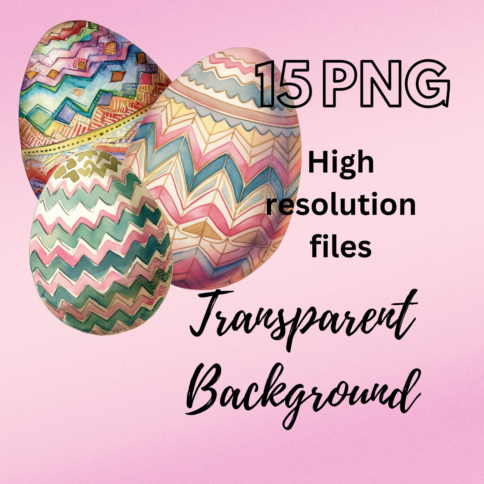 Watercolor Vintage Easter Clipart, 15 PNG Easter Clipart, Easter Theme ...