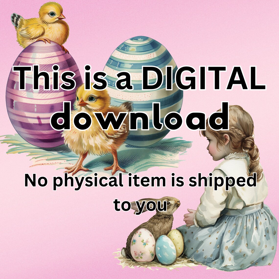 Watercolor Vintage Easter Clipart, 15 PNG Easter Clipart, Easter Theme ...